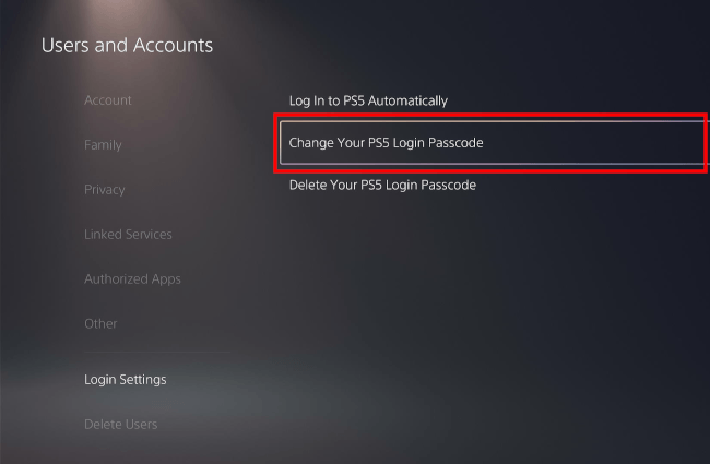 How to set, change or delete a password on the PlayStation 5