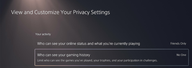How to hide your gaming history on your PS5 (step by step)
