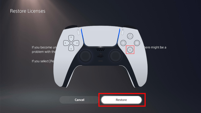 How to restore licenses on the PlayStation 5