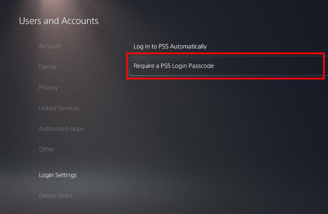 How to set, change or delete a password on the PlayStation 5