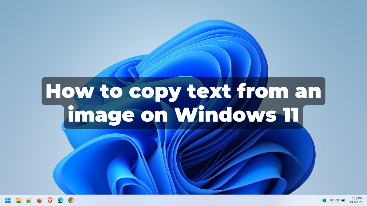 How To Copy Text From An Image On Windows 11