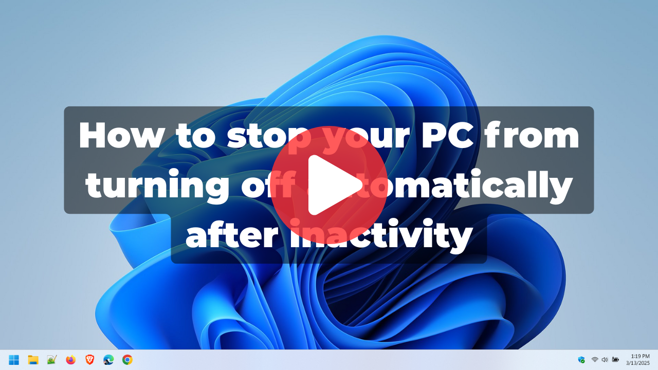 How to stop your PC from turning off automatically after inactivity