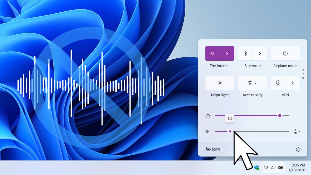 How to turn off the "ding" sound when changing volume in Windows 11